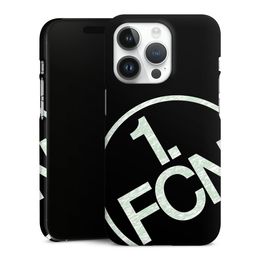 DeinDesign iPhone 14 Pro Handy Premium Case Smartphone Handyh&uuml;lle Schutzh&uuml;lle matt Logo 1. Fcn 1. Fc N&uuml;rnberg Premium Case