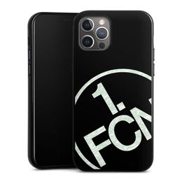 DeinDesign iPhone 12 Pro Handy Silikon H&uuml;lle Case schwarz Handyh&uuml;lle Logo 1. Fcn 1. Fc N&uuml;rnberg