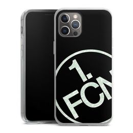 DeinDesign iPhone 12 Pro Max Handy Silikon H&uuml;lle Case transparent Handyh&uuml;lle Logo 1. Fcn 1. Fc N&uuml;rnberg Silikon Case