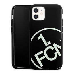 DeinDesign iPhone 12 mini Handy Silikon H&uuml;lle Case schwarz Handyh&uuml;lle Logo 1. Fcn 1. Fc N&uuml;rnberg