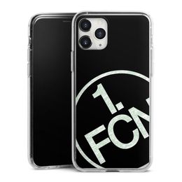 DeinDesign iPhone 11 Pro Max Handy Silikon H&uuml;lle Case transparent Handyh&uuml;lle 1. Fc N&uuml;rnberg 1. Fcn Logo Silikon Case
