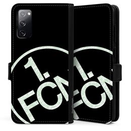 DeinDesign Galaxy S20 Handy Klapph&uuml;lle Handyh&uuml;lle aus Kunst Leder schwarz Flip Case 1. Fcn 1. Fc N&uuml;rnberg Logo Sideflip mit Lasche