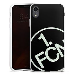 DeinDesign iPhone Xr Handy Silikon H&uuml;lle Case wei&szlig; Handyh&uuml;lle Logo 1. Fcn 1. Fc N&uuml;rnberg Silikon Case