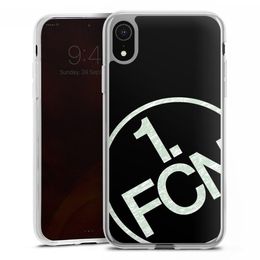DeinDesign iPhone Xr Handy Silikon H&uuml;lle Case transparent Handyh&uuml;lle Logo 1. Fcn 1. Fc N&uuml;rnberg Silikon Case