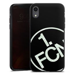 DeinDesign iPhone Xr Handy Silikon H&uuml;lle Case schwarz Handyh&uuml;lle Logo 1. Fcn 1. Fc N&uuml;rnberg