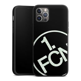 DeinDesign iPhone 12 Pro Handy Premium Silikon H&uuml;lle Handyh&uuml;lle schwarz Case Logo 1. Fcn 1. Fc N&uuml;rnberg Silikon Premium Case