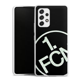 DeinDesign Galaxy A53 5G Handy Silikon H&uuml;lle Case wei&szlig; Handyh&uuml;lle 1. Fc N&uuml;rnberg 1. Fcn Logo Silikon Case
