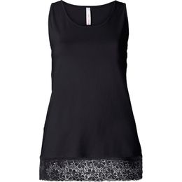 sheego Blusentop Damen Größe 8XL schwarz