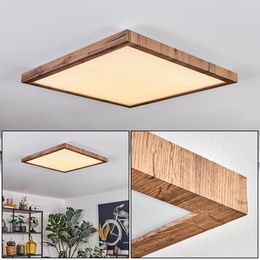 hofstein Salmi Deckenpanel LED Holzoptik, Schwarz, 1-flammig