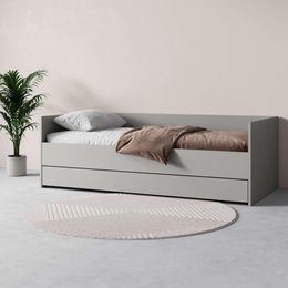 Bett VOX "SIMPLE Bettgestell mit Bettkasten und Zusatzbett, B/T/H: 95/205/68 cm", grau, B:95,3cm H:68,1cm L:205,6cm, Betten, ohne Matratze, in 3 Farben erhältlich