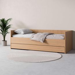Bett VOX "SIMPLE Bettgestell mit Bettkasten und Zusatzbett, B/T/H: 95/205/68 cm", eiche, B:95,3cm H:68,1cm L:205,6cm, Betten, ohne Matratze, in 3 Farben erhältlich