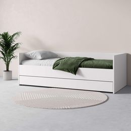 Bett VOX "SIMPLE Bettgestell mit Bettkasten und Zusatzbett, B/T/H: 95/205/68 cm", weiß, B:95,3cm H:68,1cm L:205,6cm, Betten, ohne Matratze, in 3 Farben erhältlich