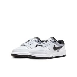 Sneaker Nike Sportswear "FULL FORCE LO (GS)", Gr. 35,5, weiß (weiß, schwarz, pewter), Leder, Synthetik, Schuhe