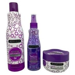 Morfose - Haarpflege-Set klein - Keratin - (Shampoo + Conditioner + Haarmaske)