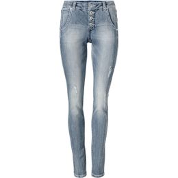 Heine Damen Boyfriend-Jeans in 5-Pocket-Style bleached Gr&ouml;&szlig;e 38