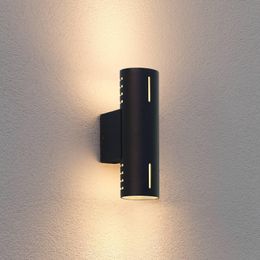 Konstsmide Au&szlig;enwandleuchte Cuneo, schwarz, H&ouml;he 25 cm, Metall, up/down