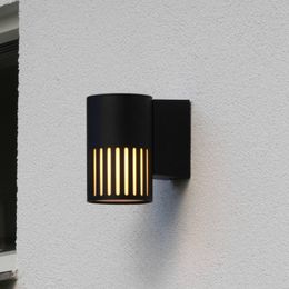 Konstsmide Au&szlig;enwandlampe Pistoia, schwarz, H&ouml;he 17 cm, Metall, IP54