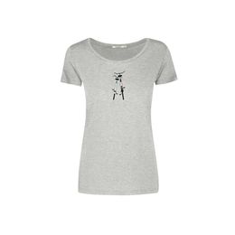 Greenbomb T-Shirt 'Bike Romantic' Damen Gr&ouml;&szlig;e XL grau / schwarz