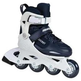 Inlineskates Powerslide "Powerslide Rocket Blue adj." Gr. 37, blau (blau, wei&szlig;), Inlineskates_Rollschuhe, Kinder, 37/40 (bis 60 kg), Kunstfaser, gr&ouml;&szlig;enverstellbar