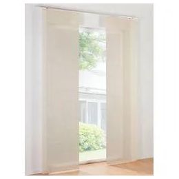 Schiebegardine Heine HOME Gr. 1, beige (sand), B:57cm H:145cm, Polyester, Gardinen