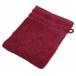 WEWO-Fashion Waschhandschuh WEWO FASHION "9518W", rot (rubin), B:16cm L:21cm, Frottee, Waschlappen, saugstark