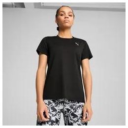 Trainingsshirt Puma "W TAD ESSENTIAL CREW TEE", Damen, Gr. XL, schwarz (Puma schwarz), Jersey, Obermaterial: 100% Polyester, Sportlich, regular fit normal, Rundhals, Shirts