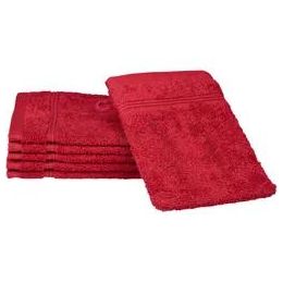 Waschhandschuh Ross "Rubin", rot (vino), B:16cm L:22cm, Baumwolle, Waschlappen, 100% Baumwolle