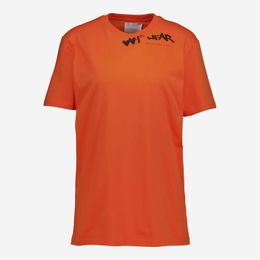 OOF Wear Orangefarbenes T-Shirt mit aufgedrucktem Logo