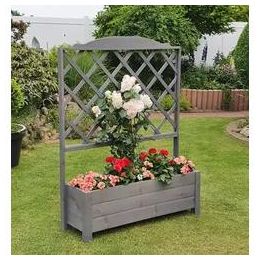 Rankhilfe Promadino "Botanica", grau, B:110cm H:140cm T:32cm, Holzwerkstoff, Rankhilfen, Rankkasten, BxTxH: 110x32x140 cm