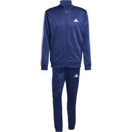 Adidas 3 Stripes Trainingsanzug Herren - blau - Gr. M - Polyester