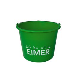 Baueimer 'Ich bin voll im Eimer' 12 l gr&uuml;n