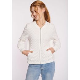 Haily's Sweatjacke HAILY’S "LS P JK Ke44ndra", Damen, Gr. M, weiß (sanftes weiß), Sweatware, Obermaterial: 98% Polyester, 2% Elasthan, unifarben, Feminin, regular fit normal, Rundhals, Sweatjacken