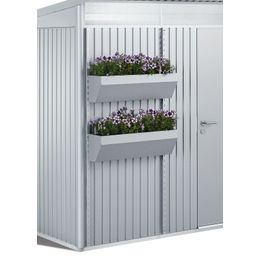 Blumenkasten BioHort "FLORABOARD, verschiedene Farben", silber (silber, metallic), B:82cm H:188cm T:25cm, Stahl, Pflanzgef&auml;&szlig;e, 82x25x188 cm