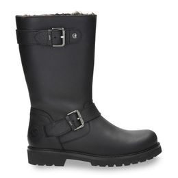 Panama Jack Damen Stiefel "Fergie B1", Gr. 36schwarz, Nappaleder, Schuhe, Winterboots, Blockabsatz, Profilsohle mit waterproof Ausstattung