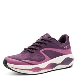 Plateausneaker Tamaris "VITALA", Damen, Gr. 36, beere kombiniert, Synthetik, Textil, Sportlich, Schuhe, Plateau, Freizeitschuh, Schlupfschuh mit Ortholite-Ausstattung