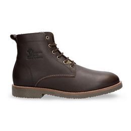 Panama Jack Herren Winterboots "Glasgow Igloo", Gr. 44dunkelbraun, Nappaleder, Schuhe, Schn&uuml;rboots, Winterstiefelette, Casual-Boots mit Lammfellfutter