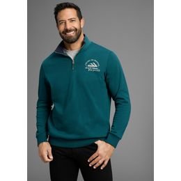 MAN'S WORLD Sweatshirt MAN'S WORLD, Herren, Gr. 5XL, grün (oliv), Obermaterial: 60% Baumwolle, 40% Polyester, unifarben mit Farbeinsätzen, regular fit, angesetztes Bündchen, Sweatshirts, mit Kontrastkragen - Neue Farben
