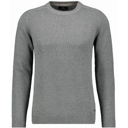 Rundhalspullover Ragman, Herren, Gr. 52, grau (grau, melange), 100% Baumwolle, Rundhals, Pullover