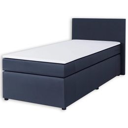 Roller Boxspringbett - anthrazit - H3 - 90x200 cm