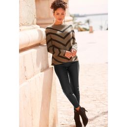 Lascana Damen Lederimitathose, Schwarz, Gr. 42, Lederhosen, Material: Viskose