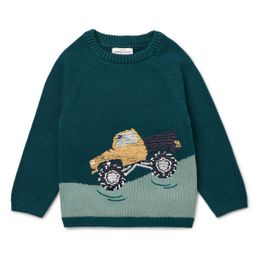 Tchibo - Kinder-Strickpullover - Herren - Gr. 98/104 - dunkelgr&uuml;n