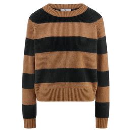 Peter Hahn - Rundhals-Pullover, braun, Gr. 44 / L - Schurwolle