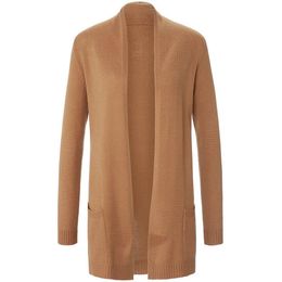 Peter Hahn - Strickjacke aus 100% Premium-Kaschmir, braun, Gr. 44 / L - Kaschmir