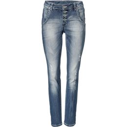 Heine Witt Damen Boyfriend-Jeans in 5-Pocket-Style, blue stone, Gr&ouml;&szlig;e 42