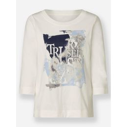 Heine Witt Damen 3/4-Arm-Shirt mit Schrift-Druck, ecru, Gr&ouml;&szlig;e 34