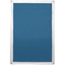 Dachfensterrollo LICHTBLICK ORIGINAL "Haftfix Hitzeschutz Verdunkelung" Gr. 2, blau, B:36cm H:76,9cm, Polyester, Rollos, mit Thermobeschichtung