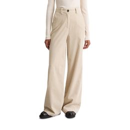 Marc O'Polo Chinohose MARC O'POLO "aus reiner Bio-Baumwolle", Damen, Gr. 40, Normalgr&ouml;&szlig;en, light oat, Cord, Obermaterial: 100% Baumwolle, unifarben, weit lang, Hosen Chinohose