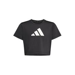 adidas Sportswear Sportshirt 'Essentials' M&auml;dchen Gr&ouml;&szlig;e 170 schwarz / wei&szlig;
