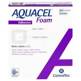 ToRa Pharma Aquacel Foam Adh&auml;siv 8x8 cm Verband 10 ST