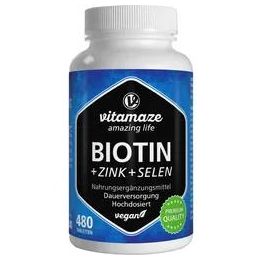 Vitamaze GmbH Biotin 10mg Hochdosiert + Zink + Selen 480 ST